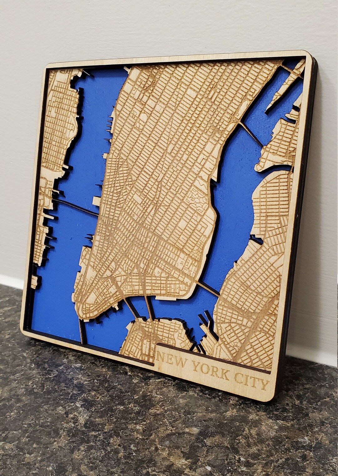 New York City Lasercut Map - Etsy