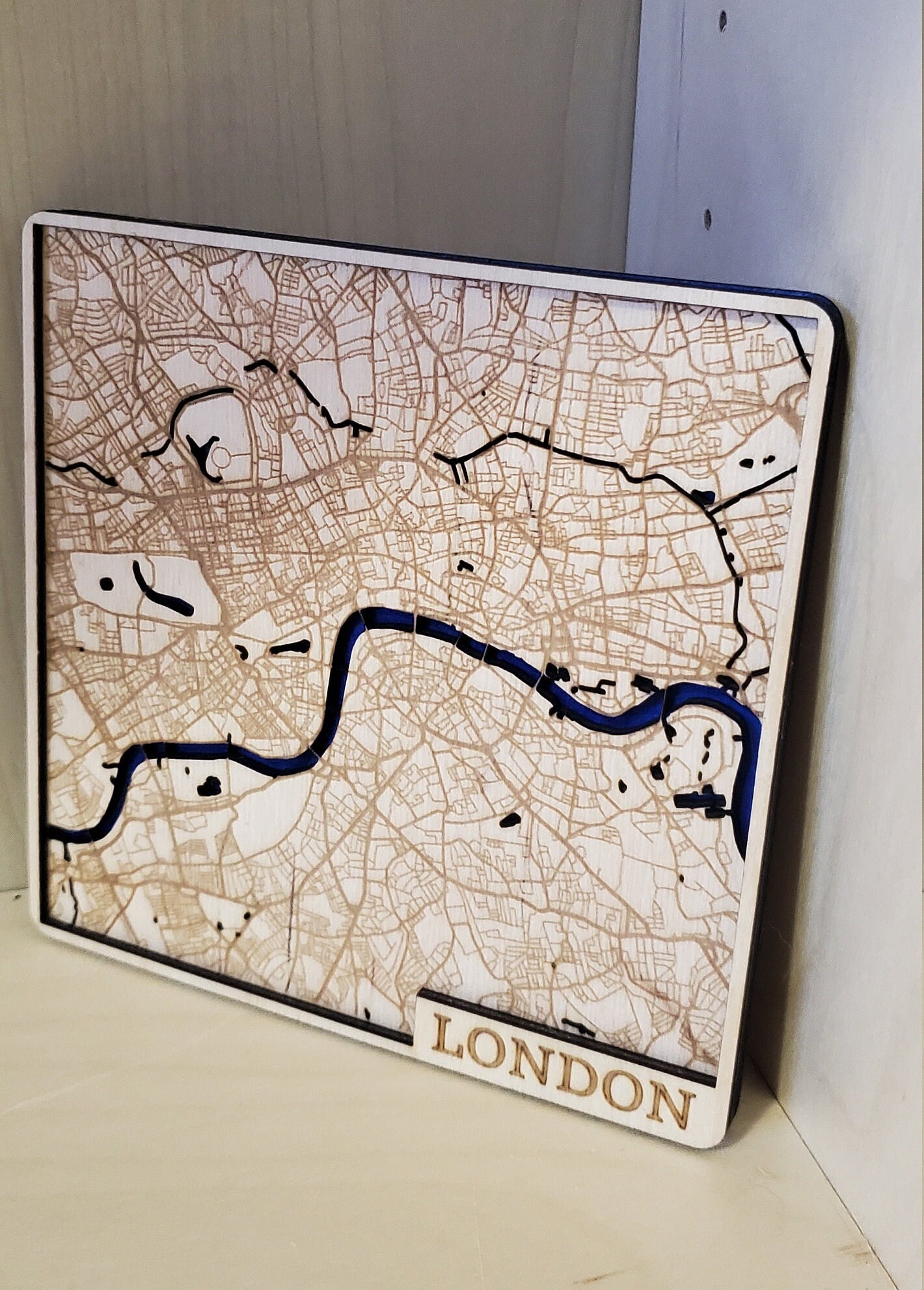London Lasercut Map - Etsy