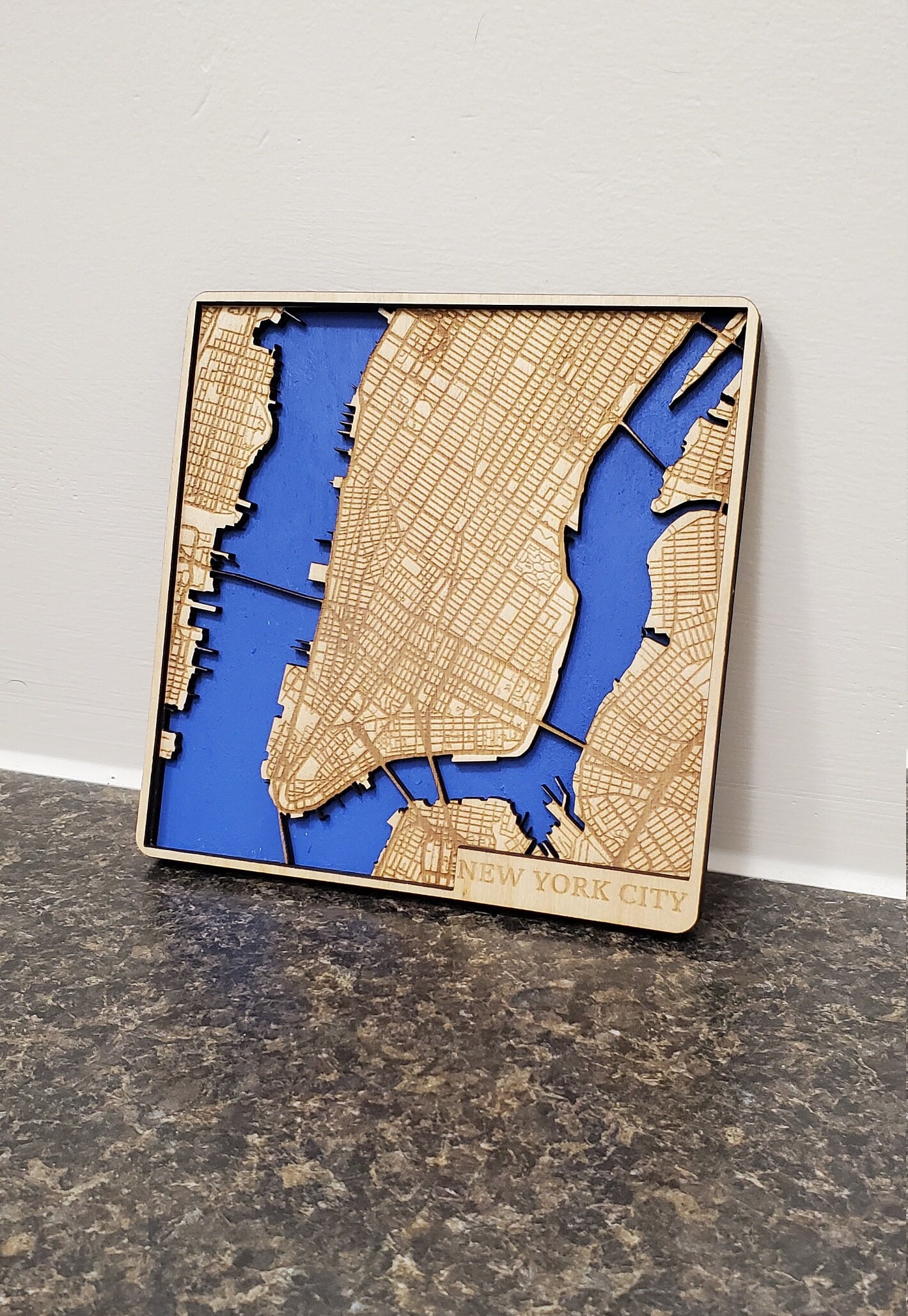 New York City Lasercut Map - Etsy