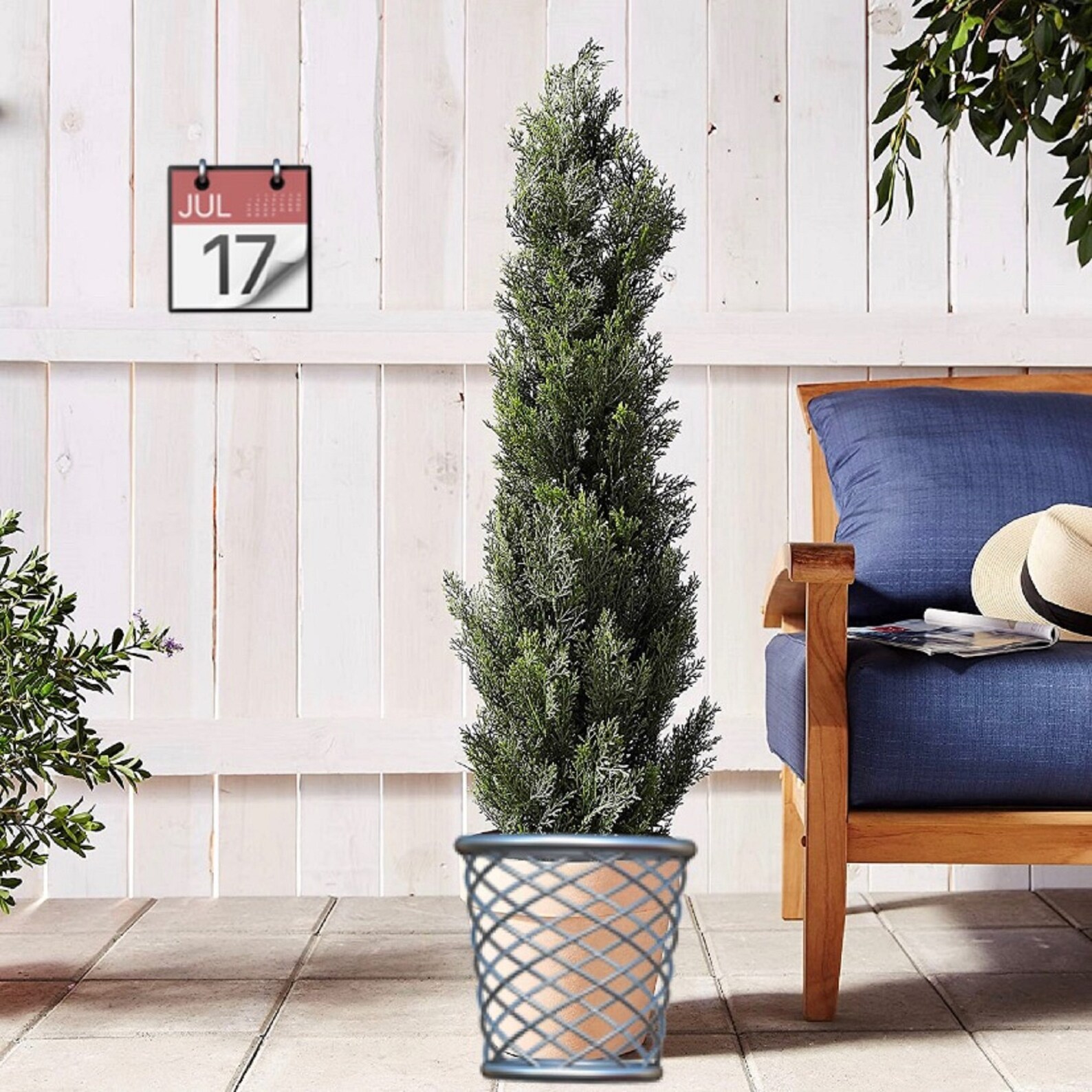 4' Cedar Tree Silk Tree in-door/out-door - Etsy