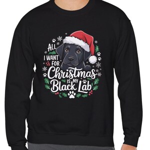 Black Labrador Christmas Jumper, All I Want for Christmas is My Black ...