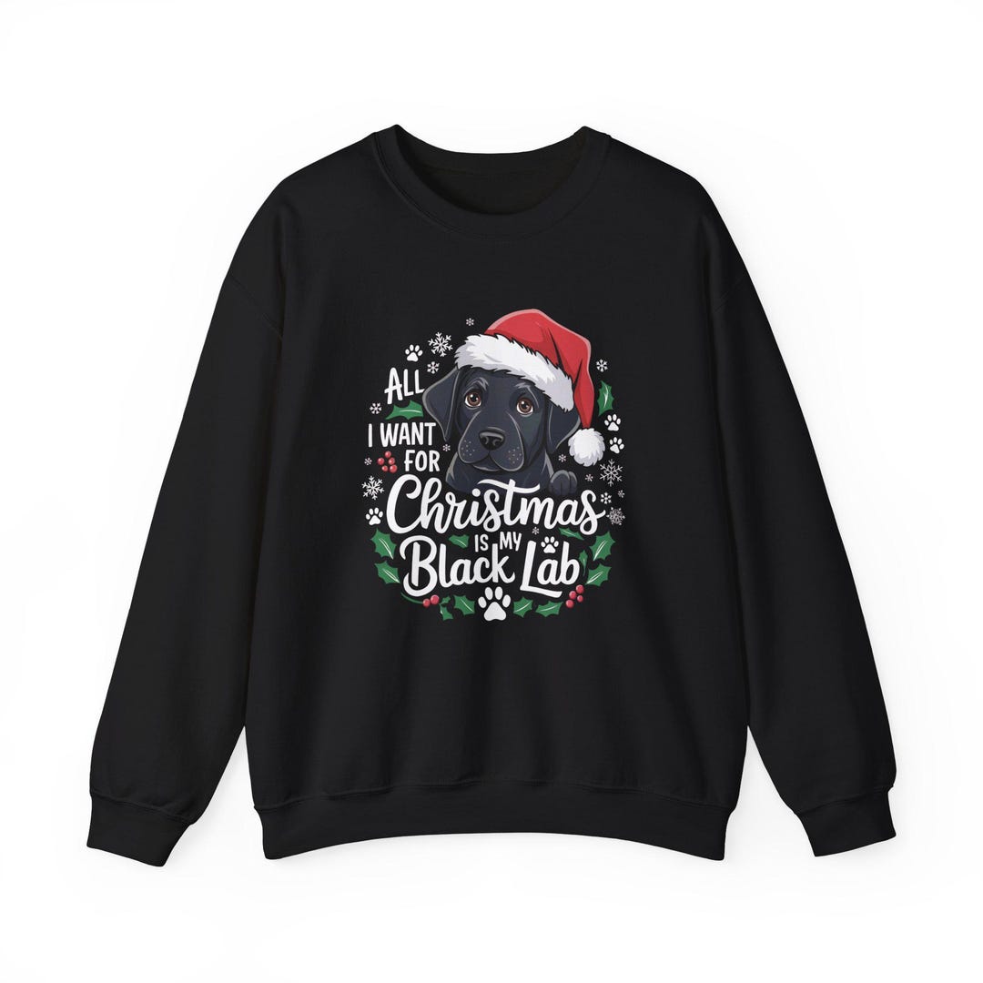 Black Labrador Christmas Jumper, All I Want for Christmas is My Black ...