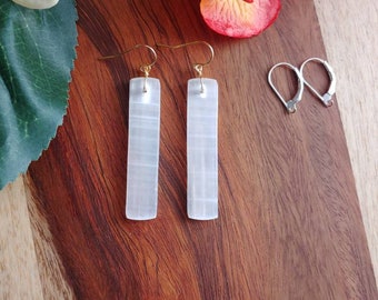 Selenite Earrings - Etsy