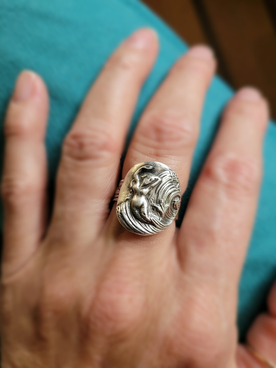 Victorian Mermaid Ring. Sterling Silver Mermaid Ring. - Etsy