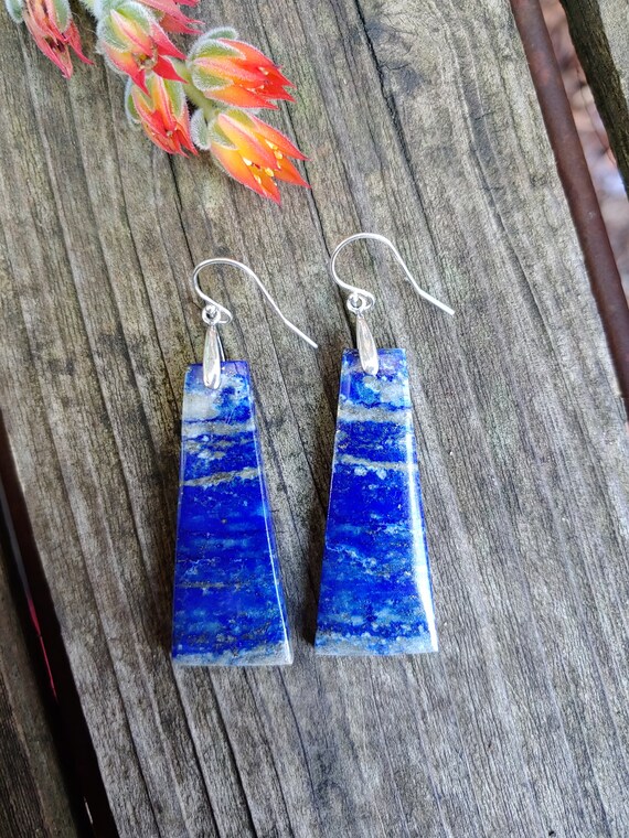Lapis lazuli earrings etsy store