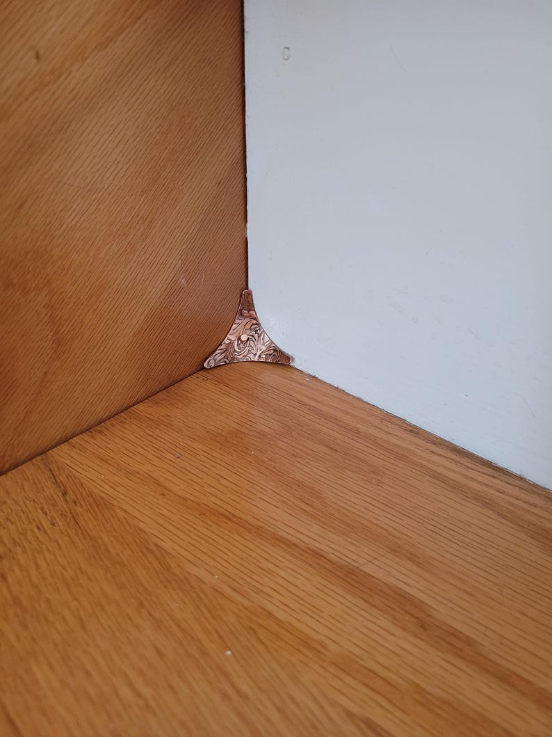 Solid Copper or Brass Corner Dust Protectors. Stair Dust Guard. Dusty ...