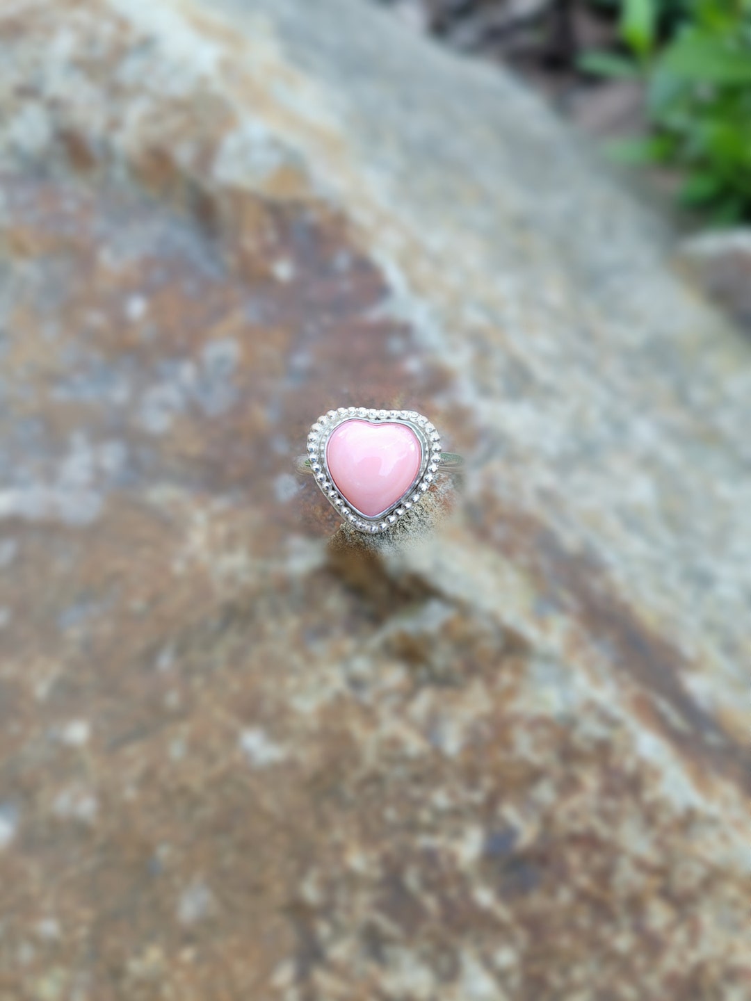 Sweet Pink Conch Ring. Sterling Silver Conch Shell Ring - Etsy