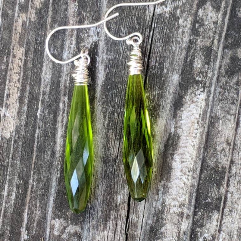 Peridot Earrings - Etsy