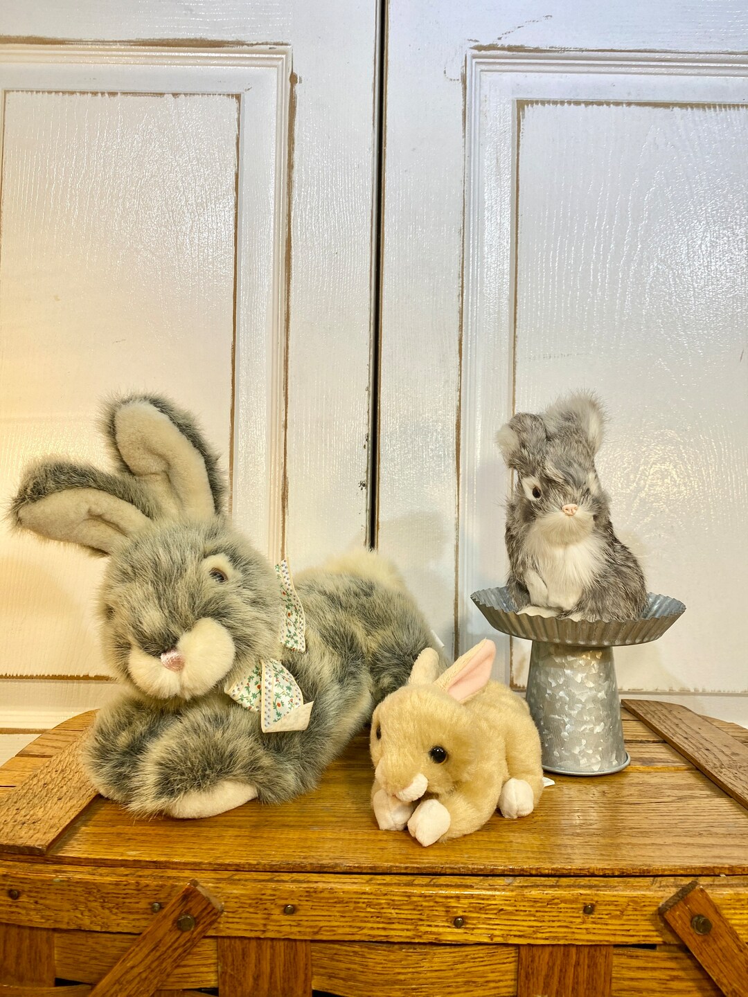 Vintage Plush Bunny, Vintage Easter Plush, Real Fur Rabbit - Etsy