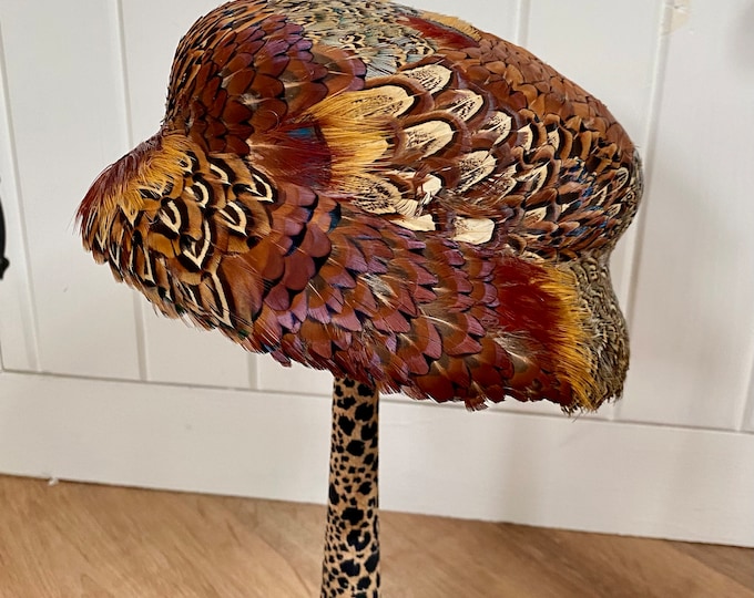 Vintage Feather Hat, Gorgeous Feather Hat, Beautiful Fall Feather Hat ...