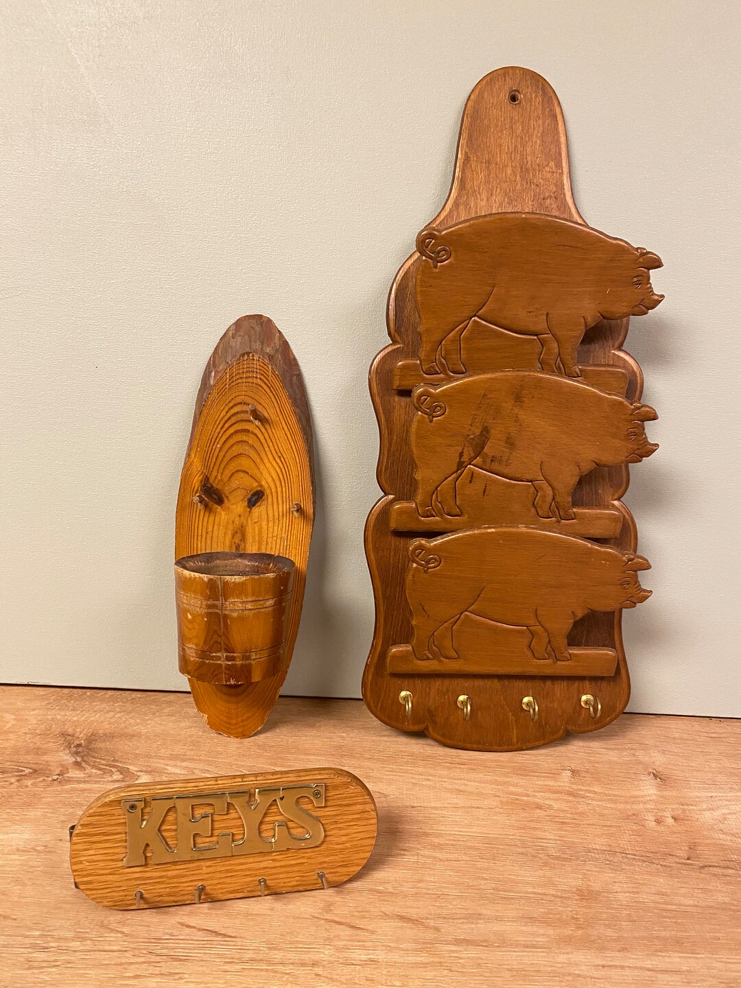 Vintage Key Rack, Letter and Key Holder, Key Hanger, Vintage Key Hook ...