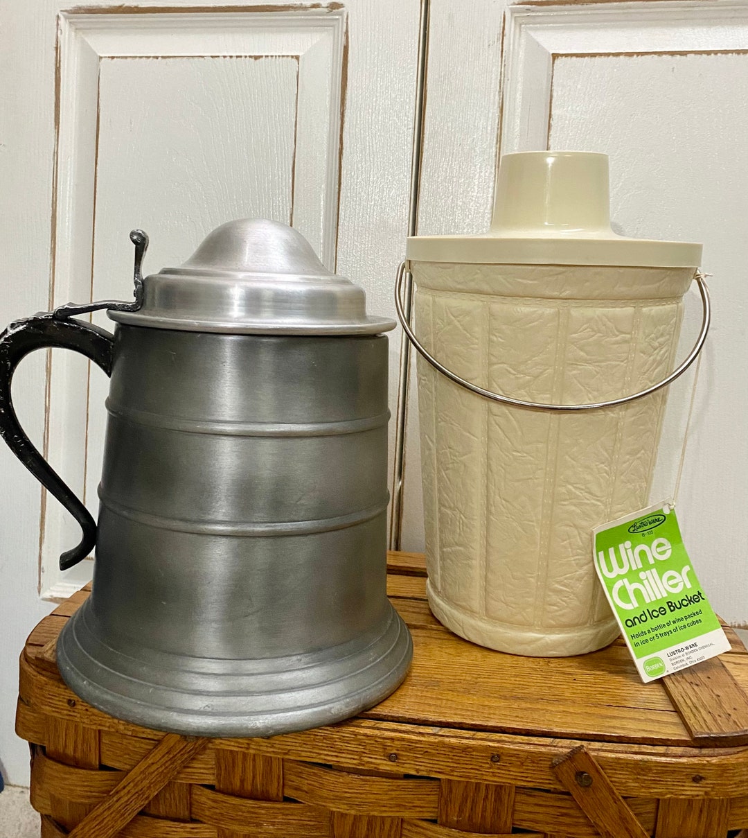 Vintage Ice Bucket, Vintage Wine Cooler, Unique Ice Bucket, MCM Ice ...