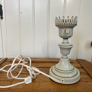 Vintage Lamp, Vintage Lefton Lamp, Mid Century, Toleware, Desk Lamp ...