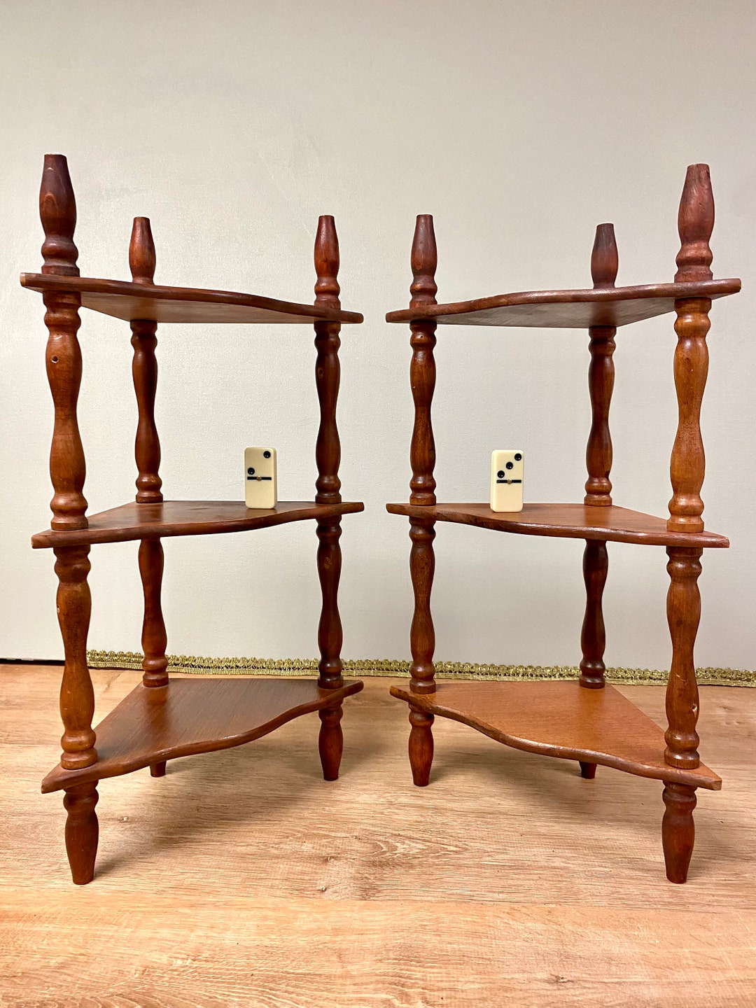 Vintage Corner Shelf, Wood Corner Shelf, 3 Tier Shelf - Etsy