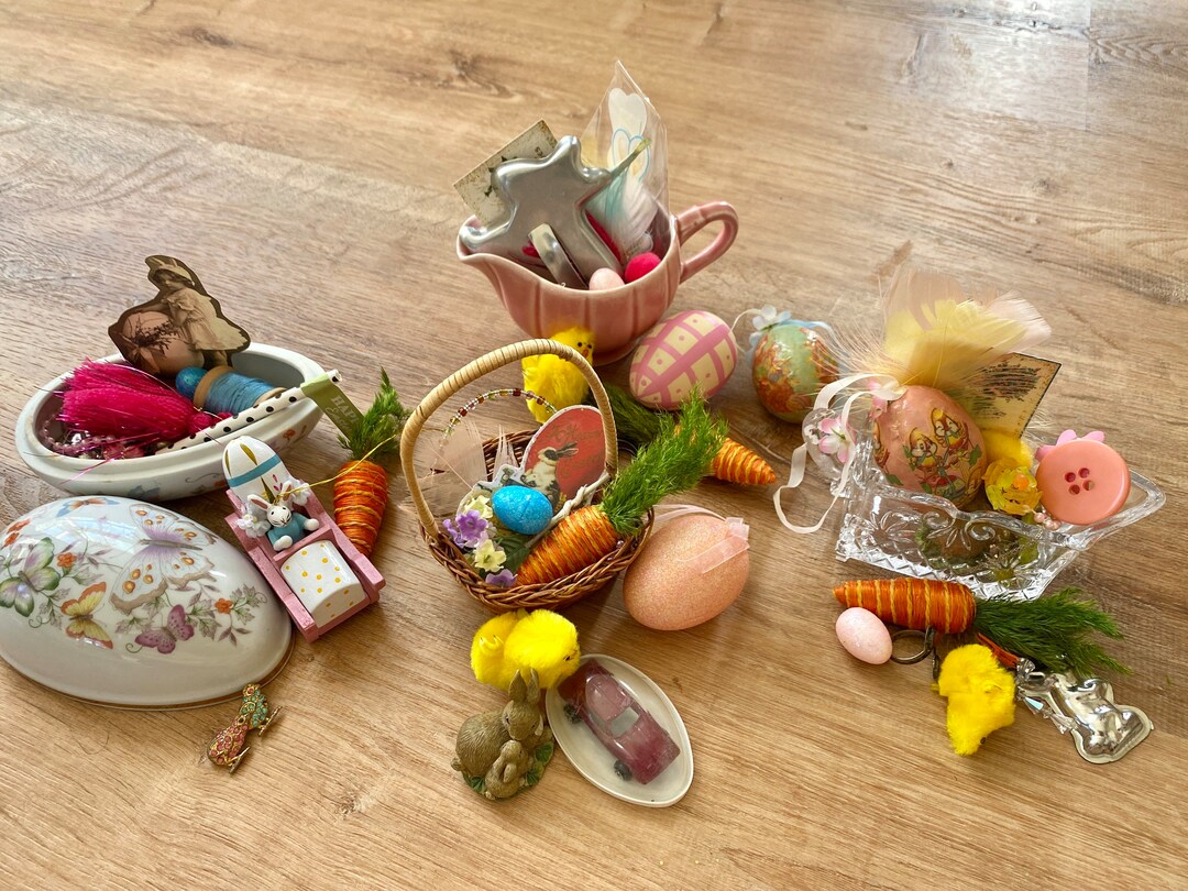 Easter Miniatures, Easter Crow Confetti, Vintage Easter Craft Items ...