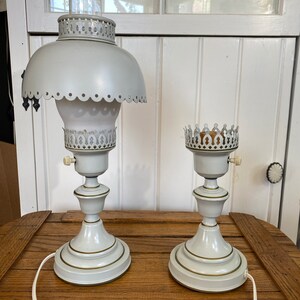 Vintage Lamp, Vintage Lefton Lamp, Mid Century, Toleware, Desk Lamp ...