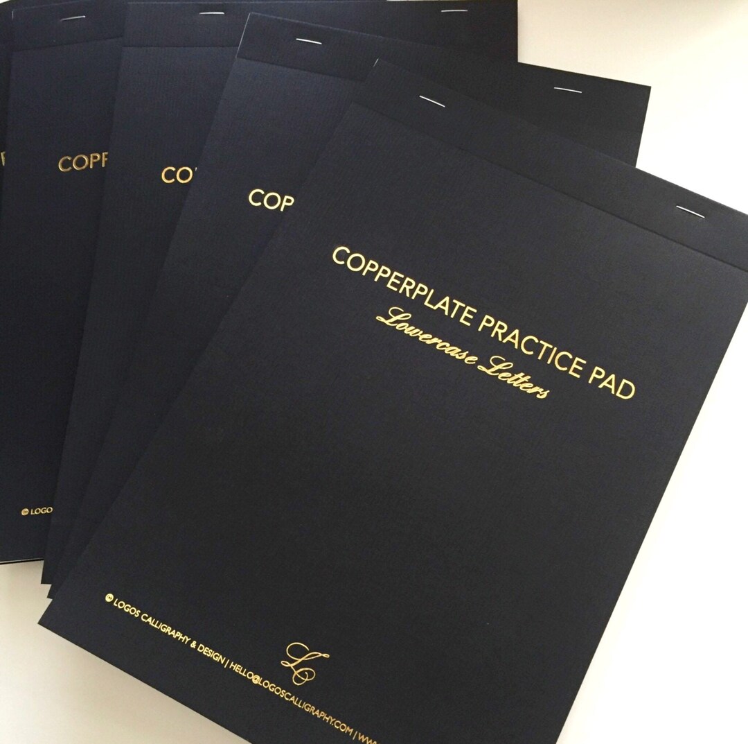 Lowercase Letters Logos Calligraphy Copperplate Practice Pad Version 2 ...