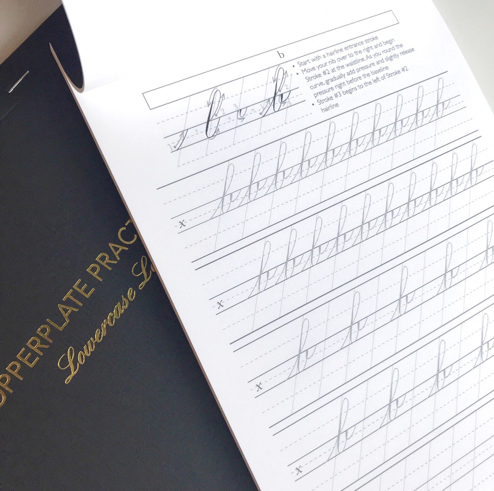 Pack of 2 Logos Calligraphy Copperplate Practice Pad Uppercase and ...