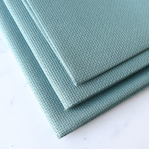 14 Count Touch of Blue Aida Fabric Cross Stitch Fabric - Etsy