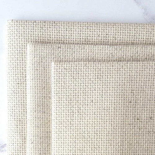 AIDA 14 Count Raw Fabric Cross Stitch Fabric 14ct Natural - Etsy
