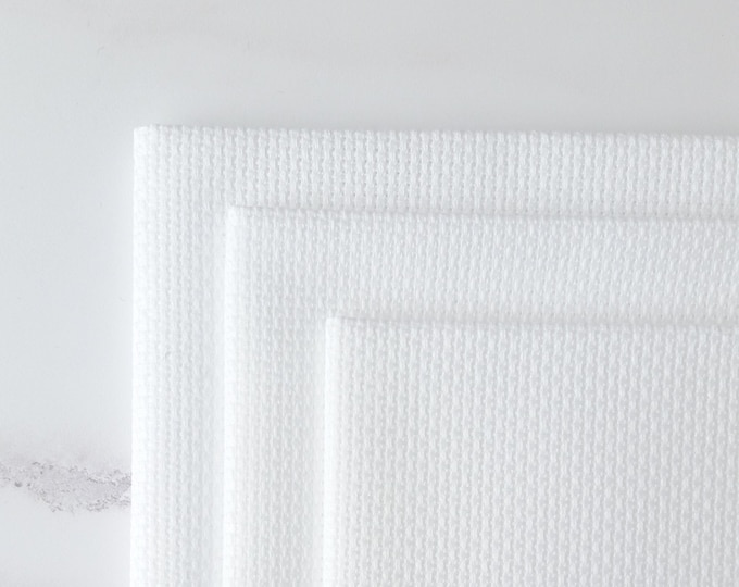 AIDA 14 Count White Fabric | Cross Stitch Fabric, 14ct True White Aida ...