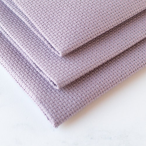AIDA 14 Count Peaceful Purple Fabric Cross Stitch Fabric - Etsy