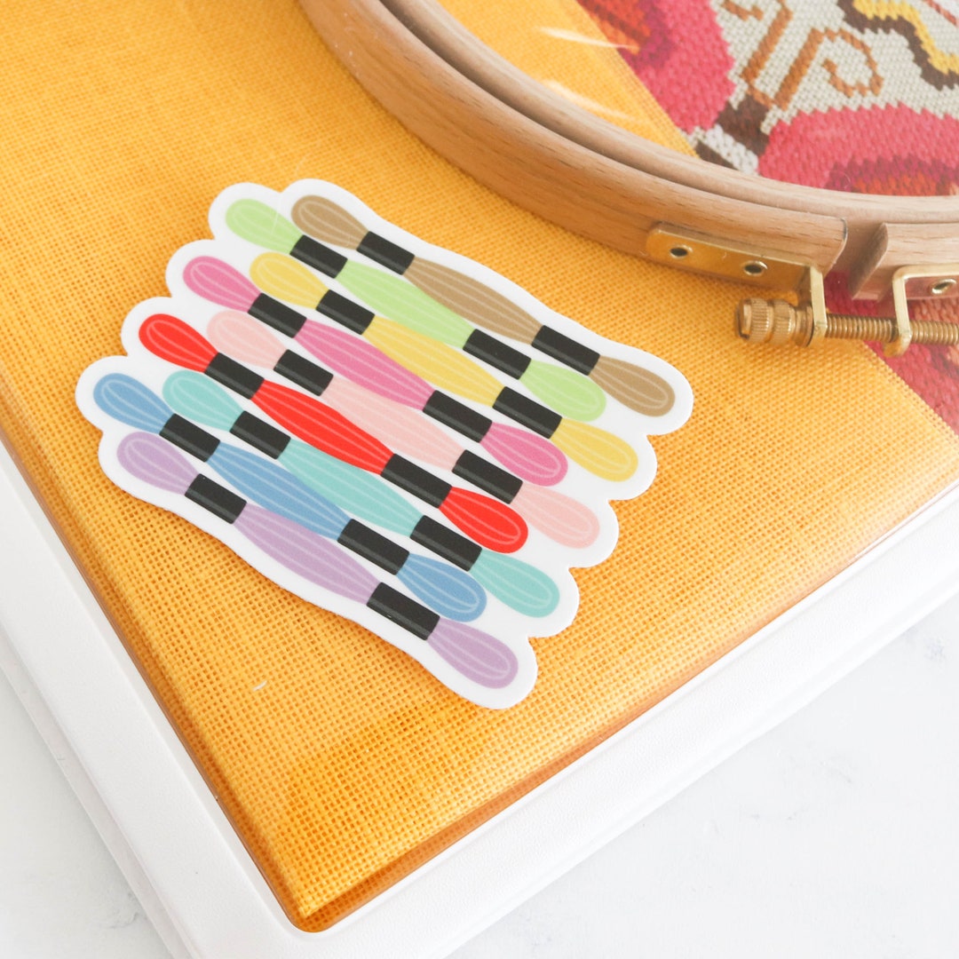 Stitchy Stickers | Cross Stitch Sticker | Embroidery Floss Sticker ...
