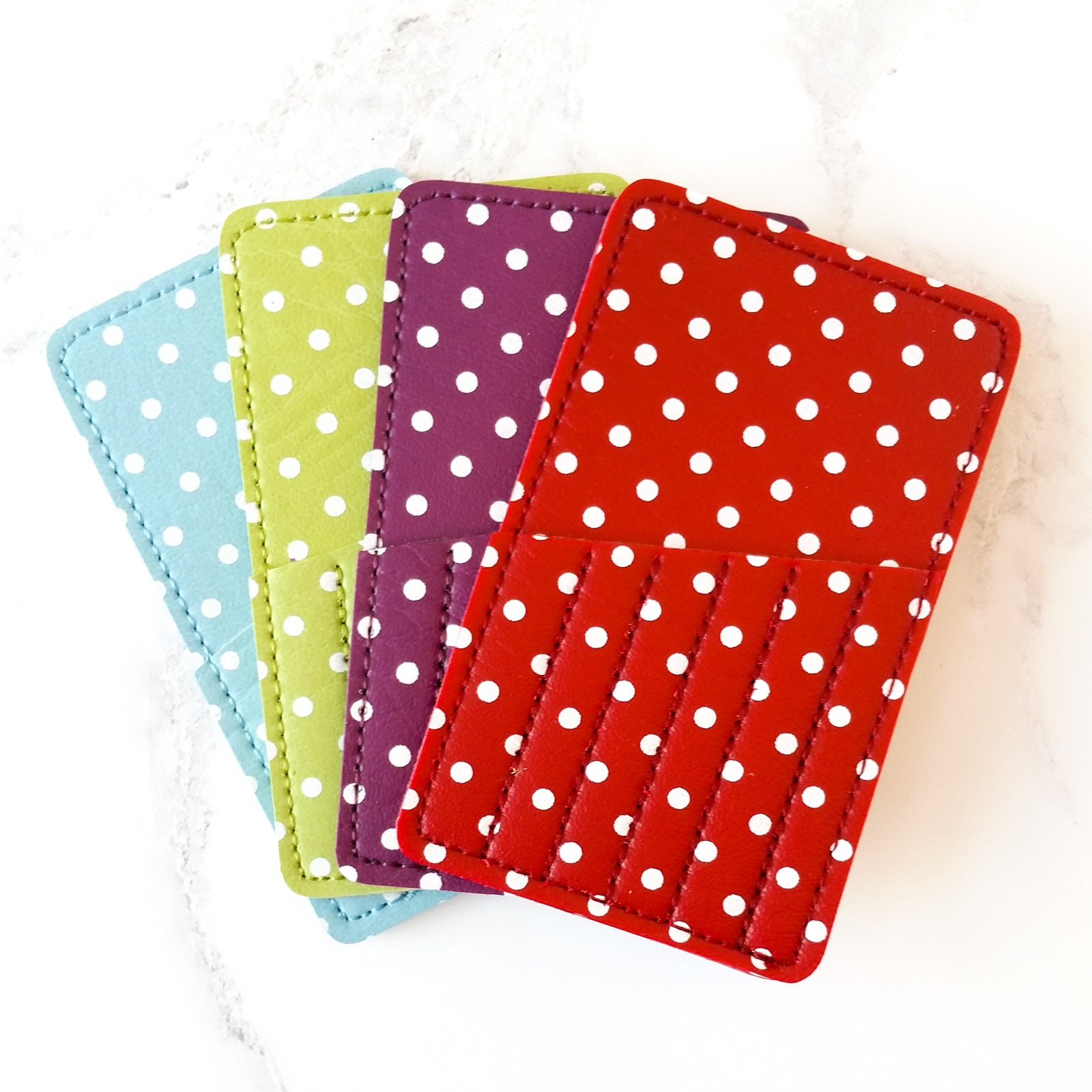 Polka Dot Embroidery Needle Case Faux Leather Sewing Needle - Etsy