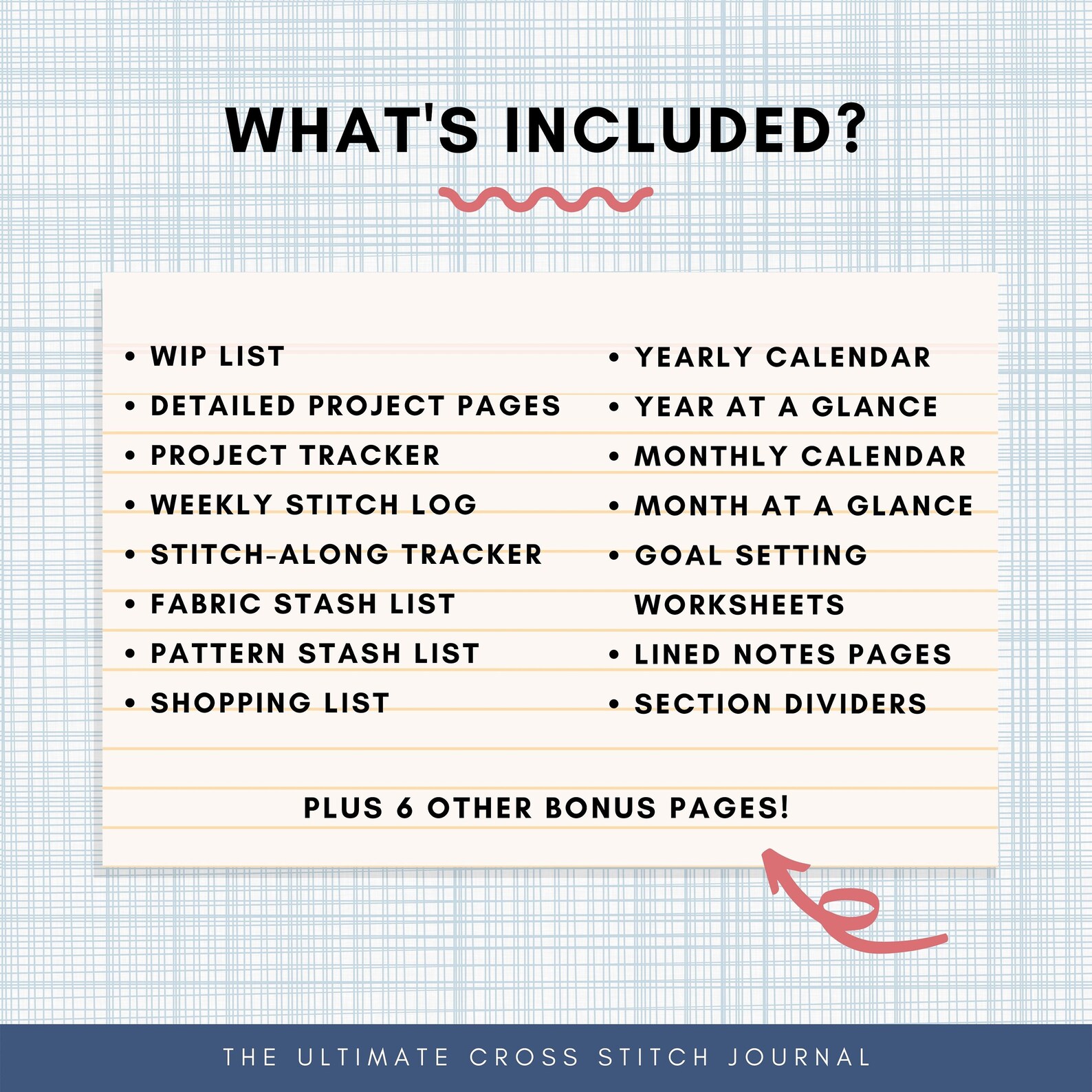 Ultimate Cross Stitch Planner - UNDATED Version | Printable Cross ...