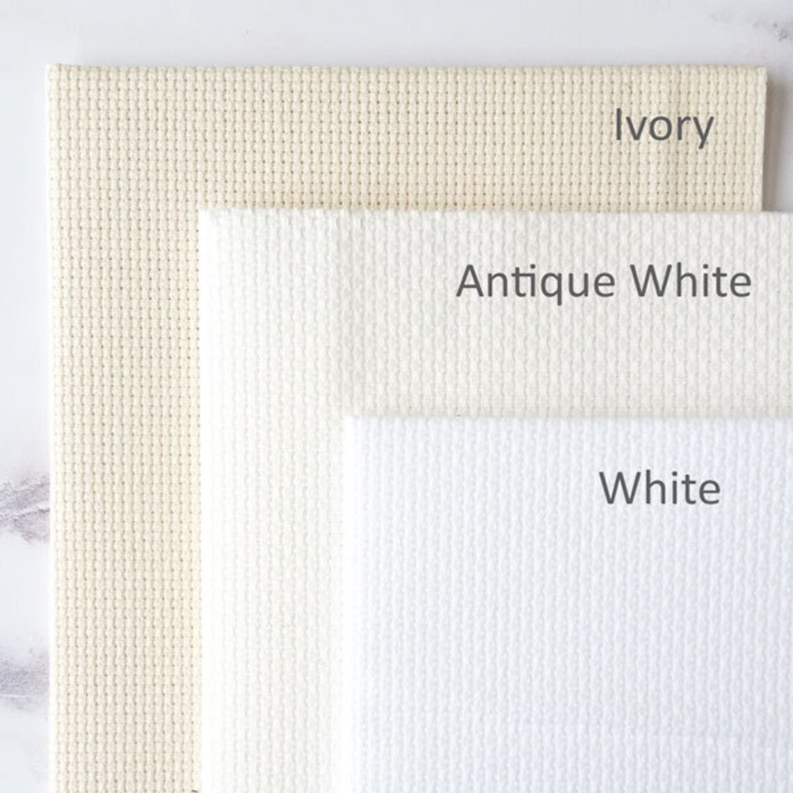 AIDA 14 Count White Fabric | Cross Stitch Fabric, 14ct True White Aida ...