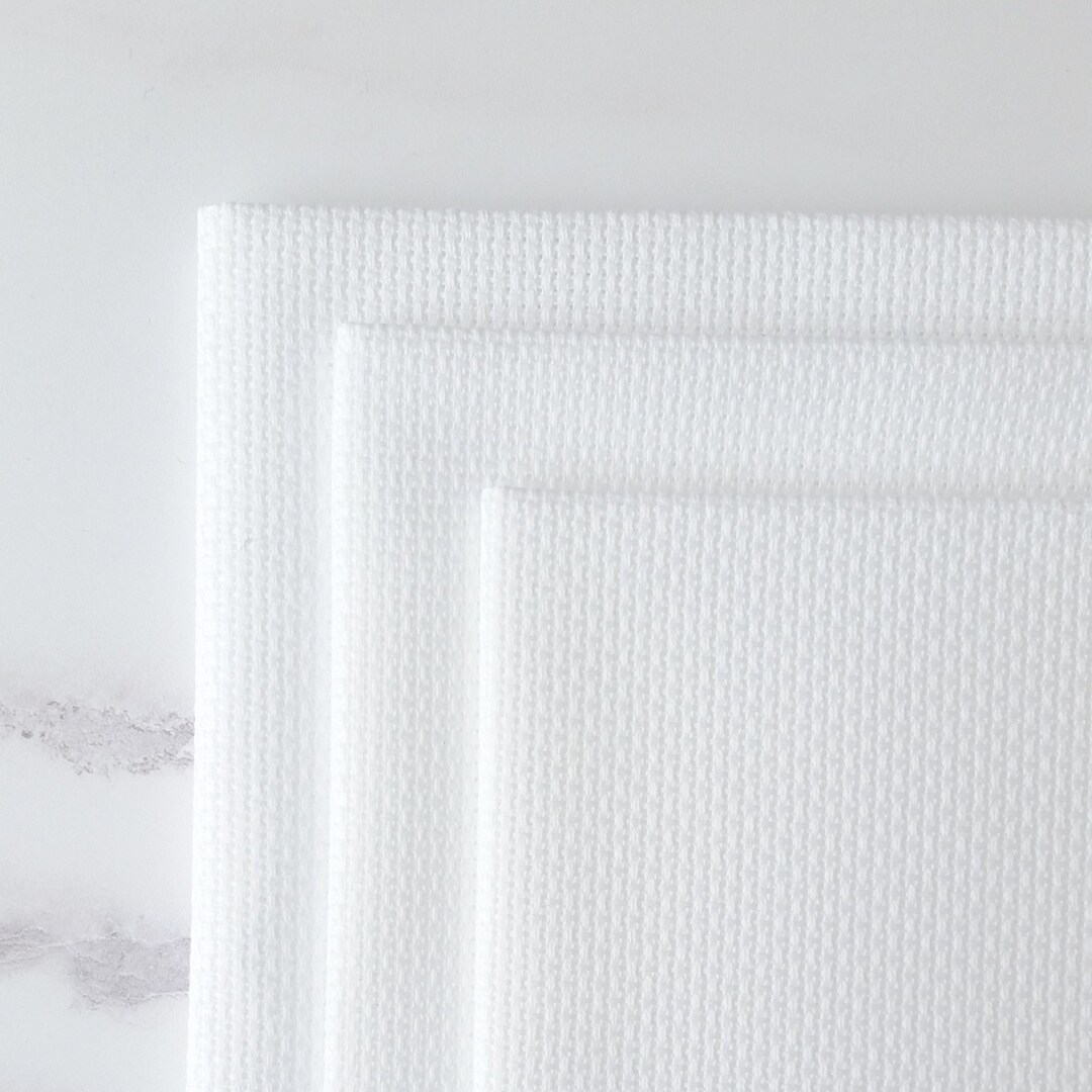 AIDA 14 Count White Fabric | Cross Stitch Fabric, 14ct True White Aida ...
