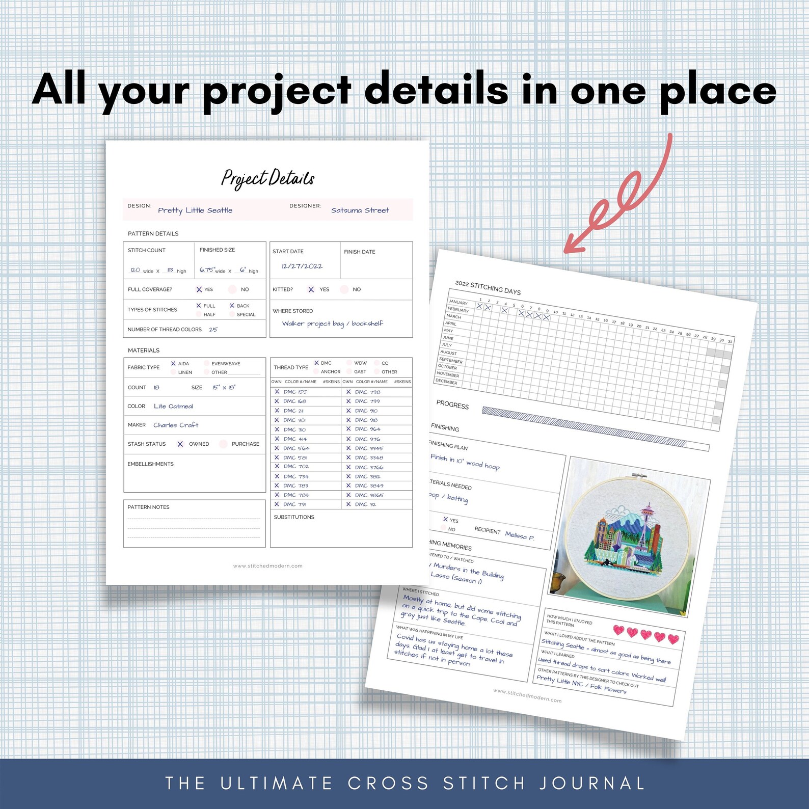 Ultimate Cross Stitch Planner - UNDATED Version | Printable Cross ...