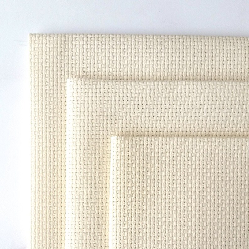 AIDA 14 Count Ivory Fabric | Cross Stitch Fabric, 14ct Cream Aida Cloth ...