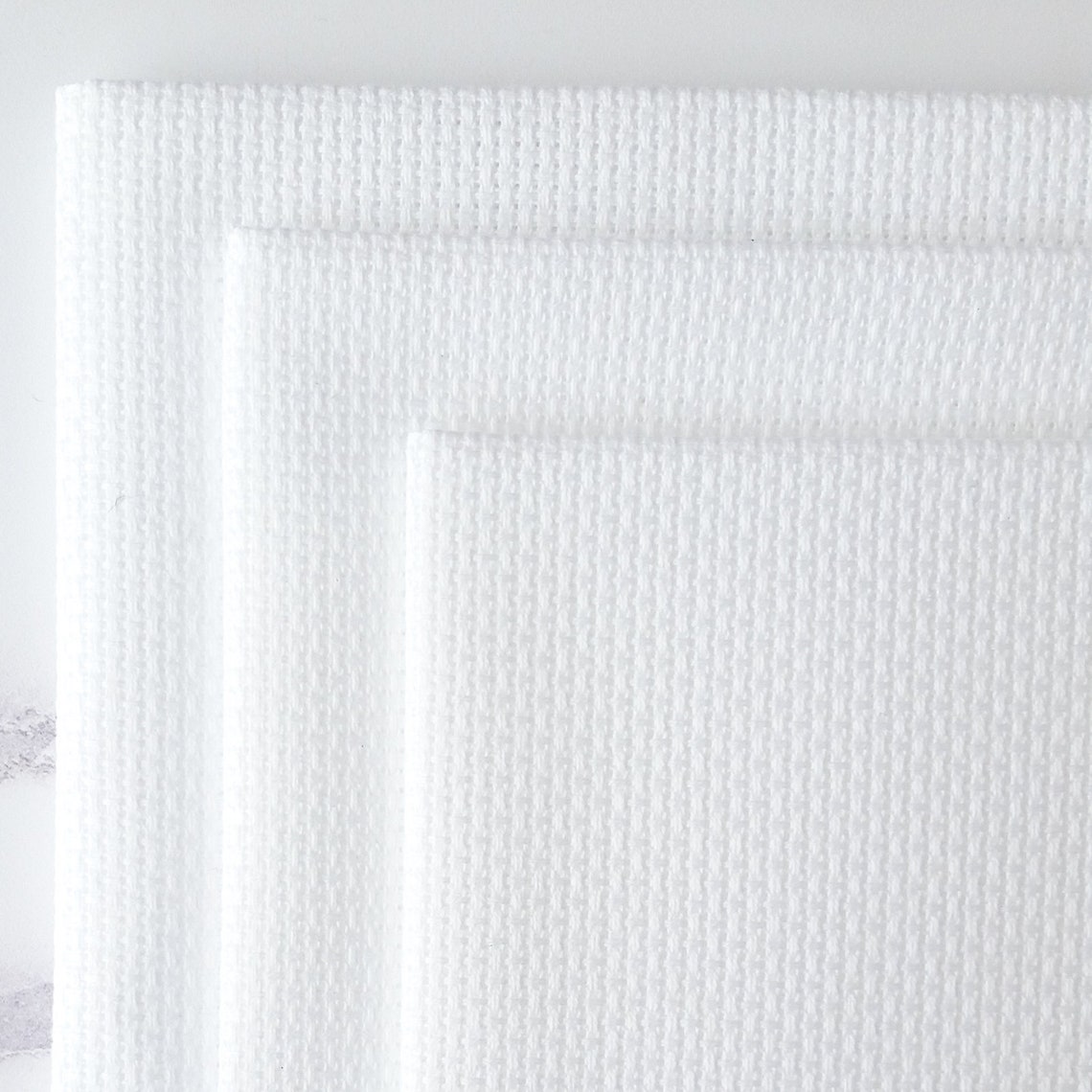 AIDA 14 Count White Fabric | Cross Stitch Fabric, 14ct True White Aida ...