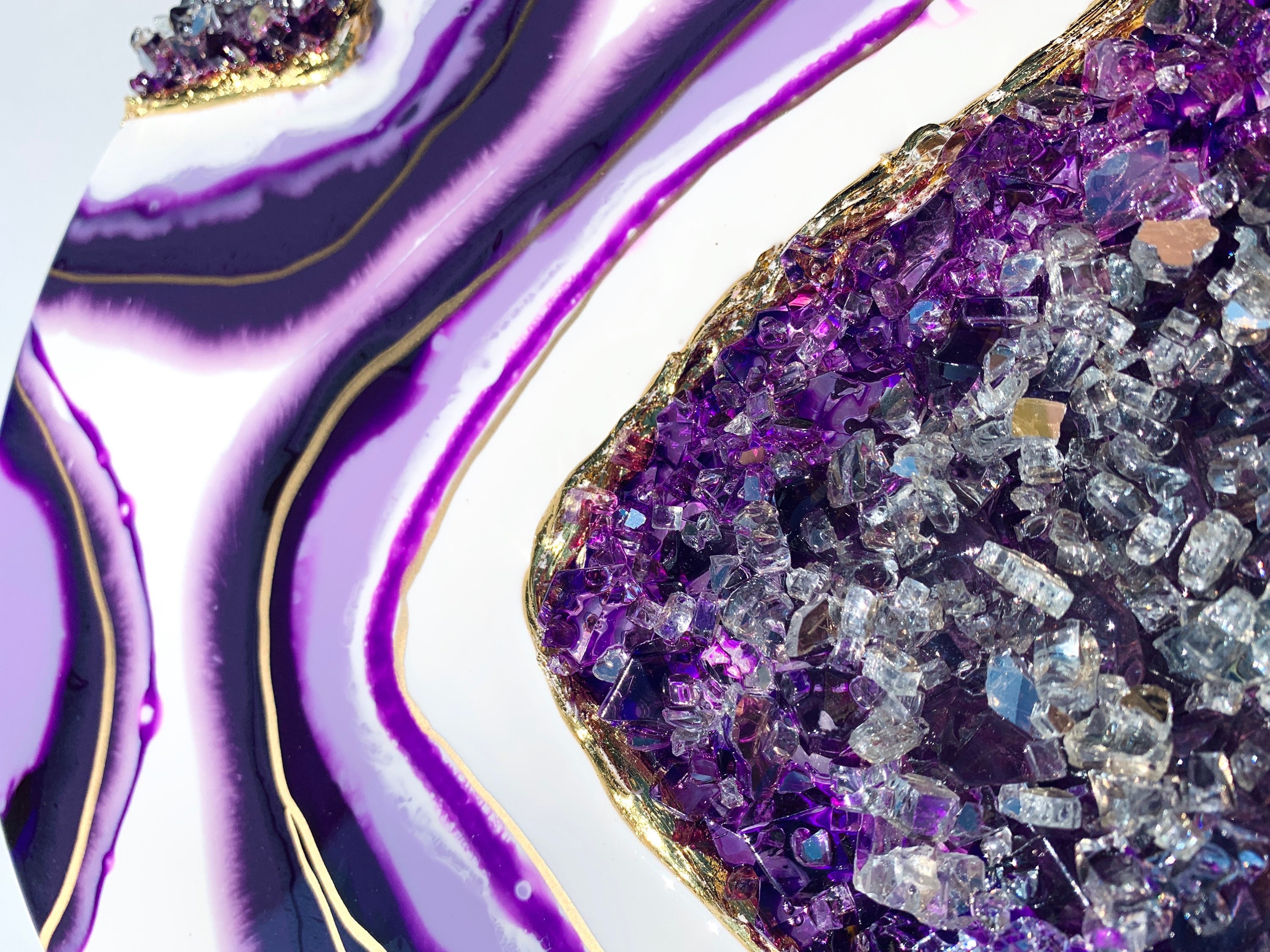 Original Custom Handmade Resin Abstract Wall Art Round Luxury - Etsy ...