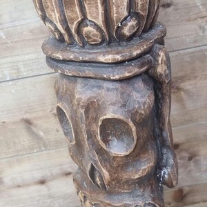 Voodoo / Tiki / Skull Style Wood Carving Hand Carved and 45cm Tall ...