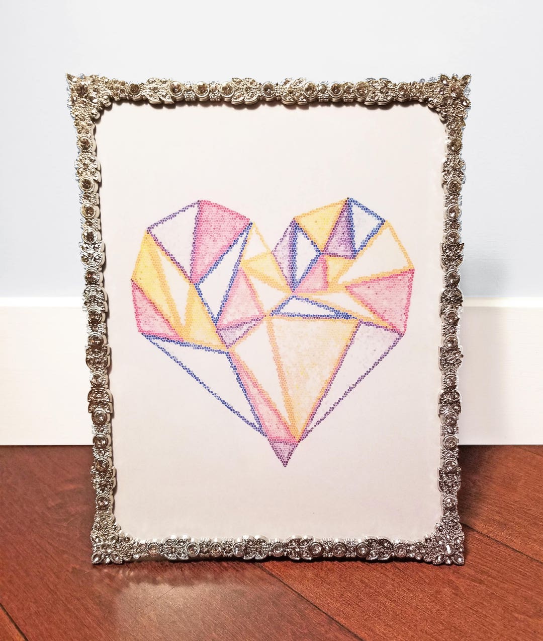 Fractured Heart Wall Art, Stained Glass Heart - Etsy