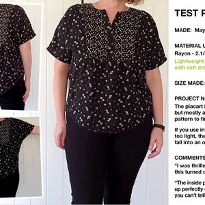 Boho Blouse Pattern - Easy Sewing - Five Sizes in One, Instant Download ...