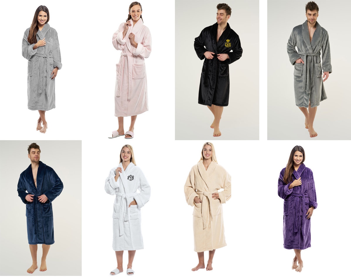 Softest Monogrammed Bathrobe Personalized Robes With Crown | Etsy