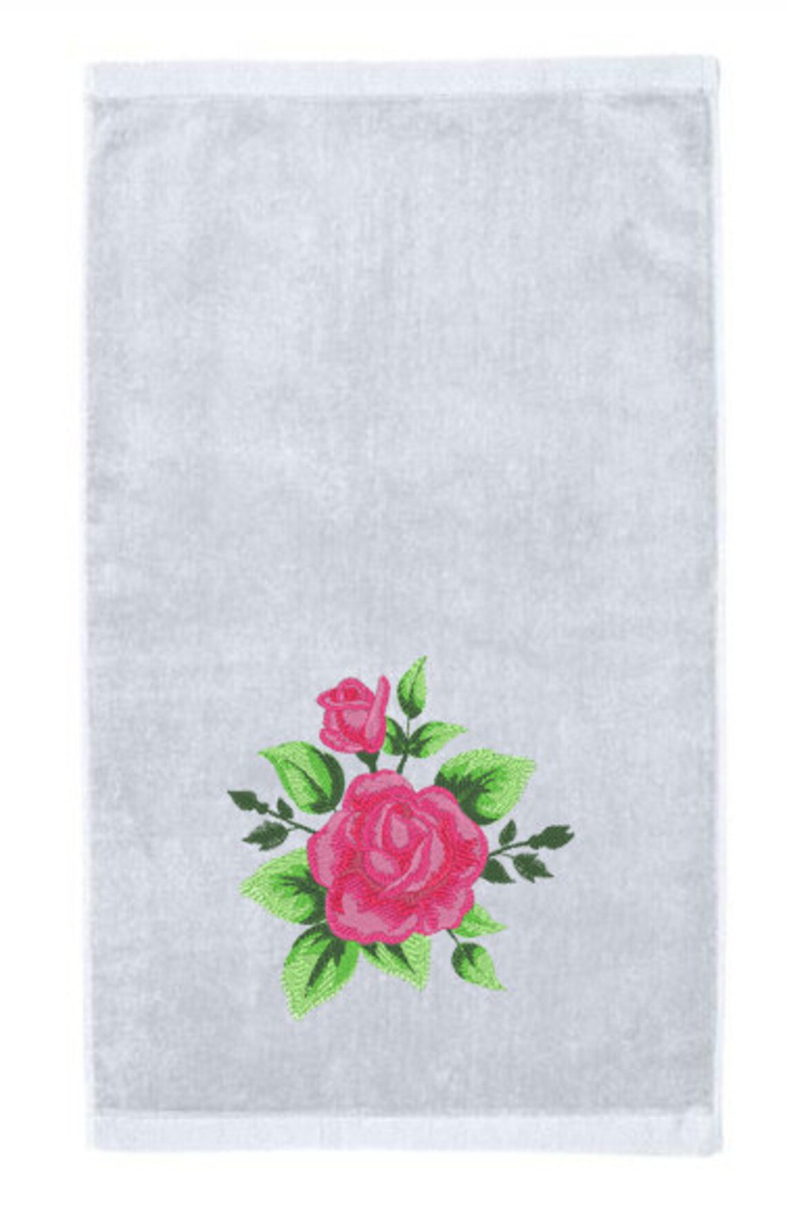 Embroidered Roses Towel Roses on Hand Towels Fingertip | Etsy