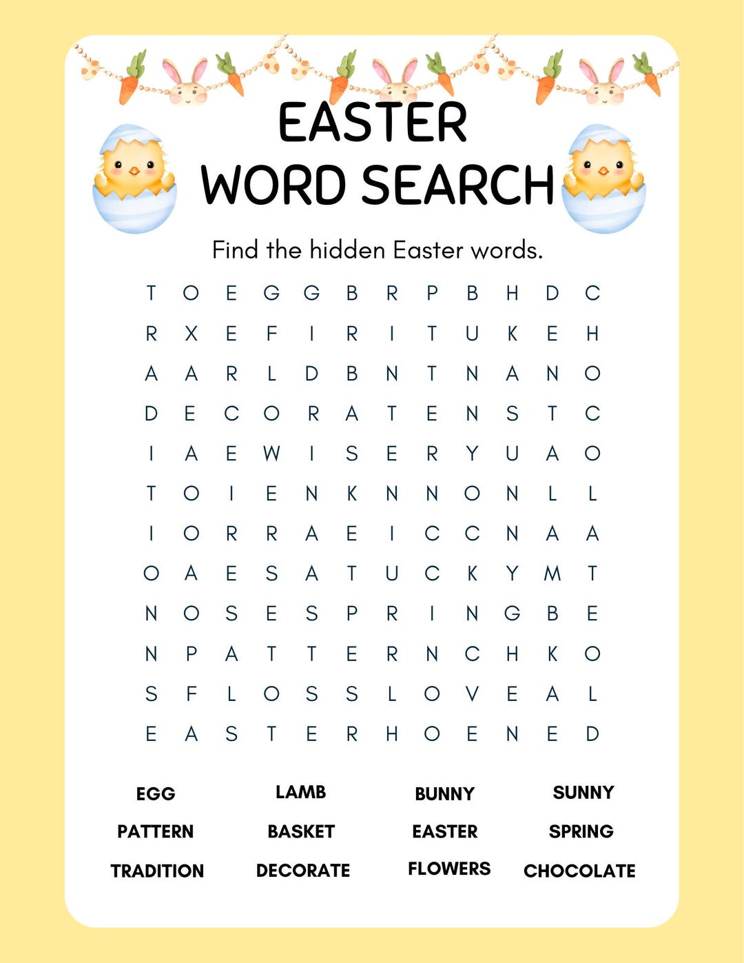 Easter Word Search - Etsy New Zealand