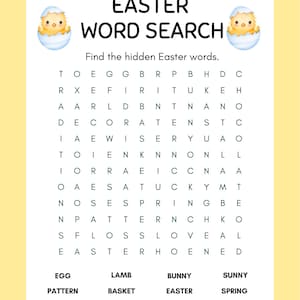 Easter Word Search - Etsy New Zealand