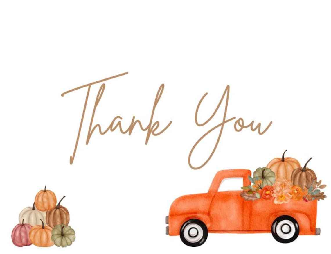 Printable Fall Thank You Card 4x6 (tent) - Etsy