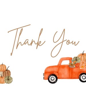 Printable Fall Thank You Card 4x6 (tent) - Etsy