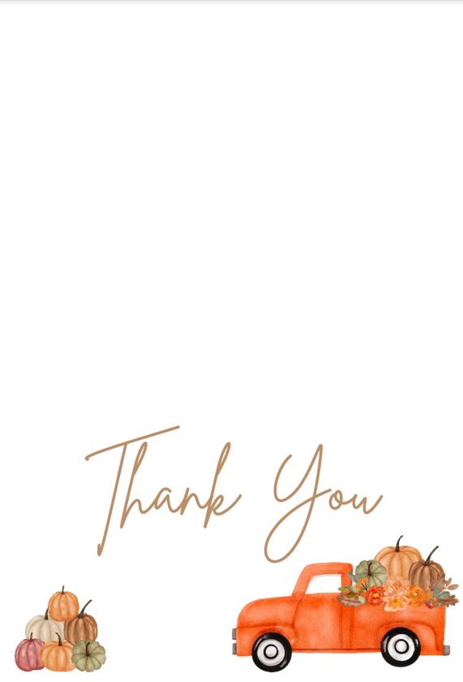 Printable Fall Thank You Card 4x6 (tent) - Etsy