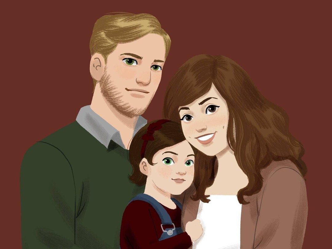 Custom Family Portraits - Etsy