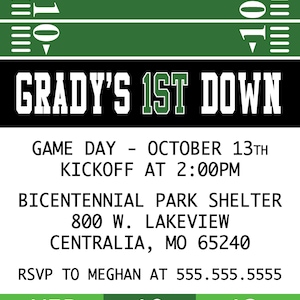DIGITAL Football Ticket Birthday Party Invitation - Etsy