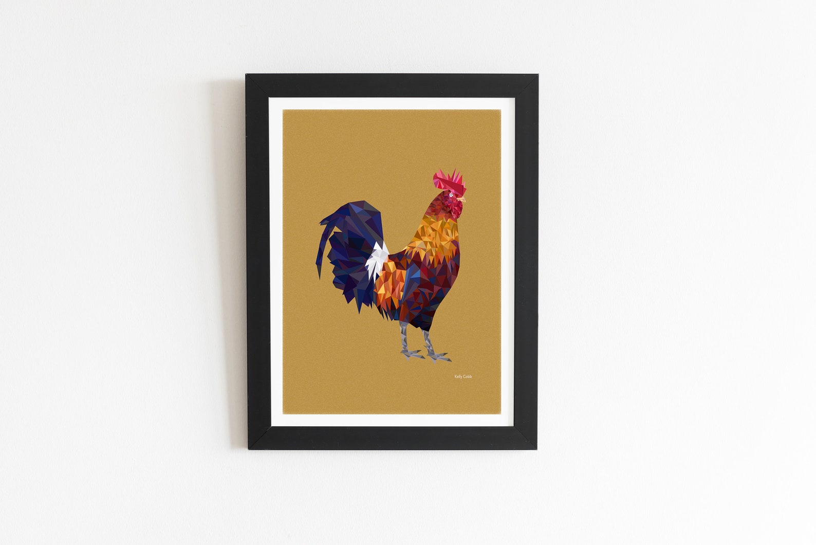 Geometric Rooster Print - Etsy