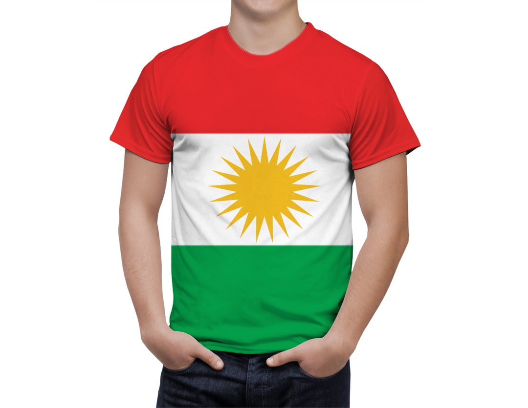 Kurdistan Flag T-shirt: Patriotic Coat of Arms Tee - Etsy