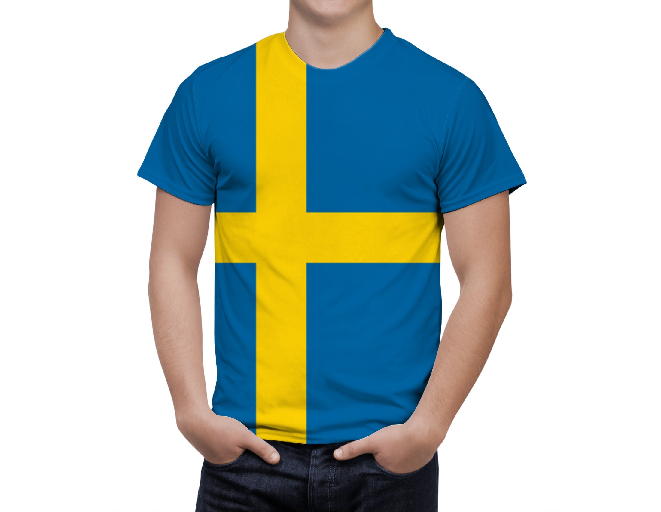 Sweden Flag T-shirt, Patriotic Tee, Coat of Arms Shirt, Men's T-shirt ...